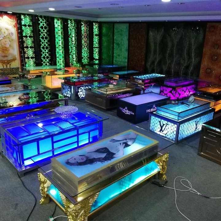 Linhao Cool Bar Furniture - LED Cube Tables for Nightclubs