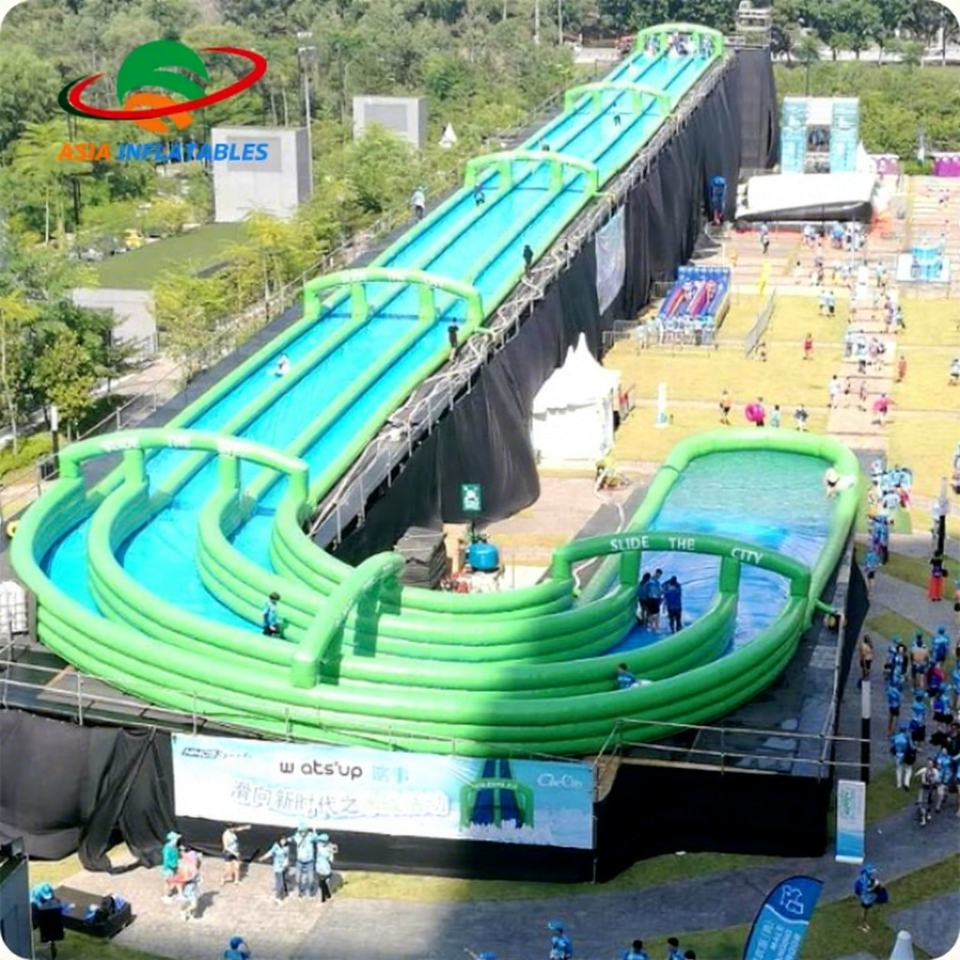 Custom Inflatable Water Slide City Street - Fun & Durable
