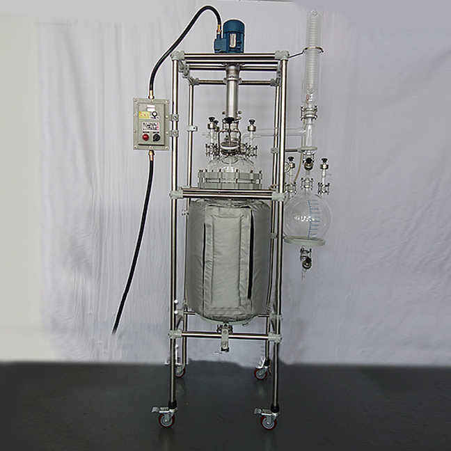 200L Automatic Explosion-Proof Glass Reactor 220V with Engine Pressure ...