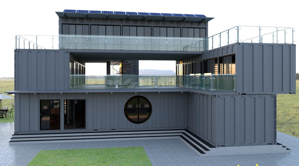 Luxury 3 Story Prefab Shipping Container Houses Modern Prefabricated ...