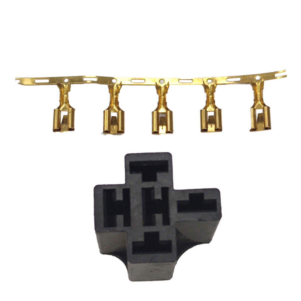 3334 485007 5 Pin Relay Socket Connector Wire Harness With Terminal For Car