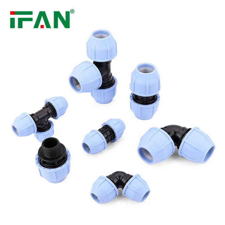 IFAN Cheap Blue Color PP Compression Fittings for Irrigation Water 20-63MM HDPE Pipe Fast ...