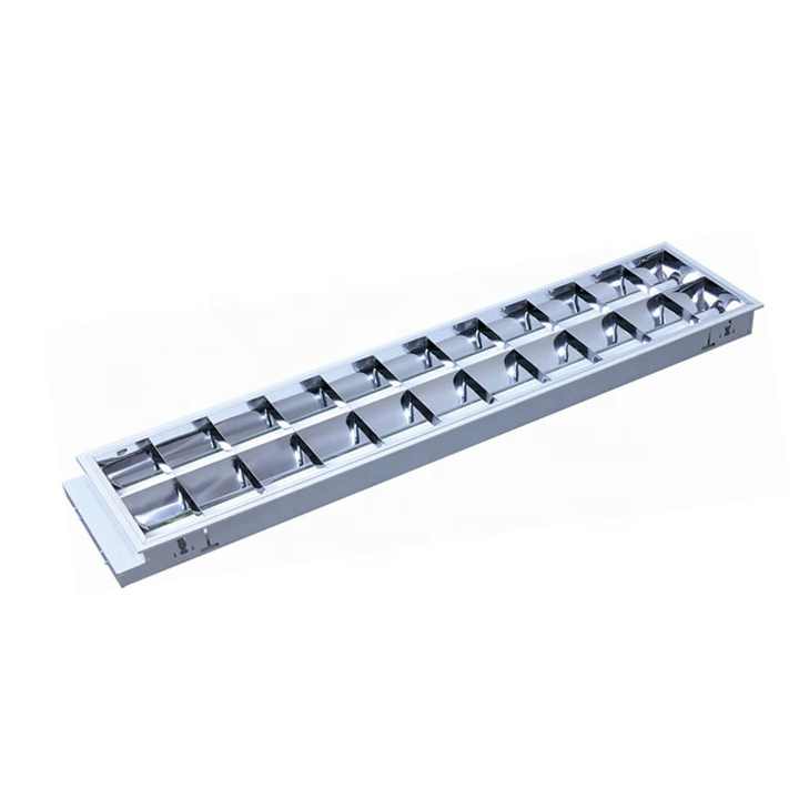 Louver Fitting Recessed T8 Grille Lighting Fixture 2x36w