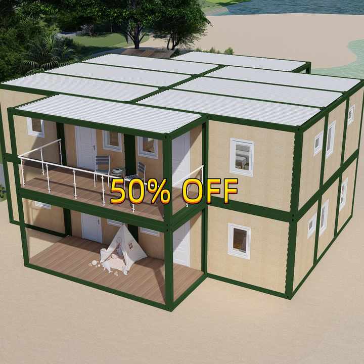 Sea Shipping Fabricated Living Portable Prefabricated Container House for Sale 2 Stories Luxury ...