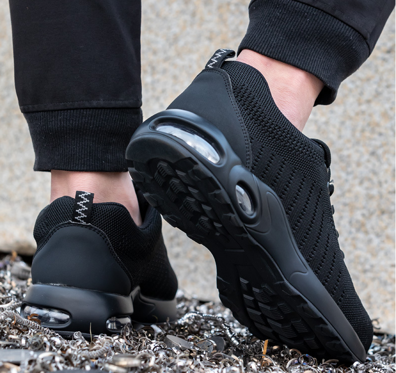 Modern Comfortable Steel Toe Safety Shoes Fly Weaving Fabric Breathable ...