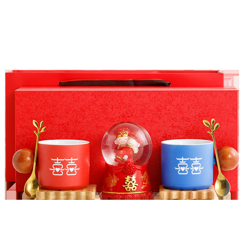 Practical Ceramic Matching Cups Gift Set-Eco-friendly Engraved Design ...