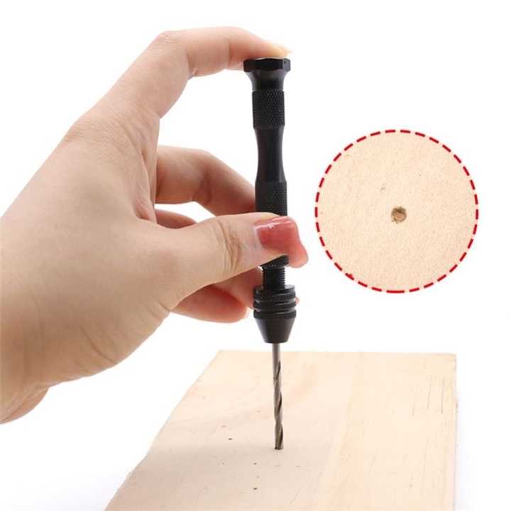 Black Hand-held Drill Manual Punch Set Crafts Amber Thousand Eyes ...