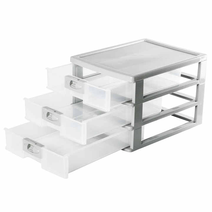 A4 Paper Size Plastic Office Storage Organizer with Drawers
