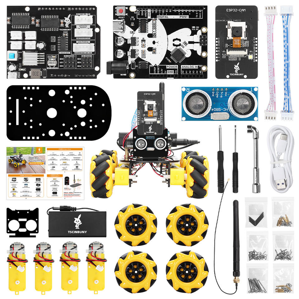 ESP32 Camera Robot Car Kit IoT WiFi Control Mecanum Wheel Smart Car for ...