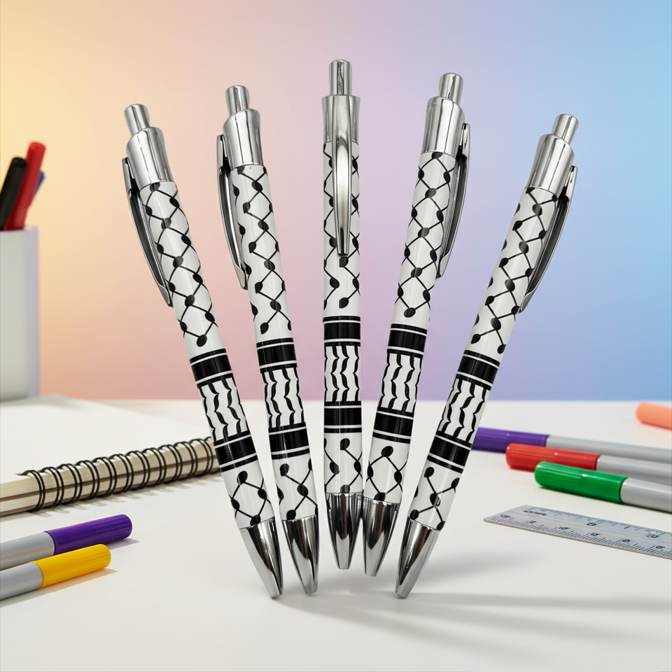 Promotional Palestine Pen | Keffiyeh Design Branded Ballpoint Pens for ...