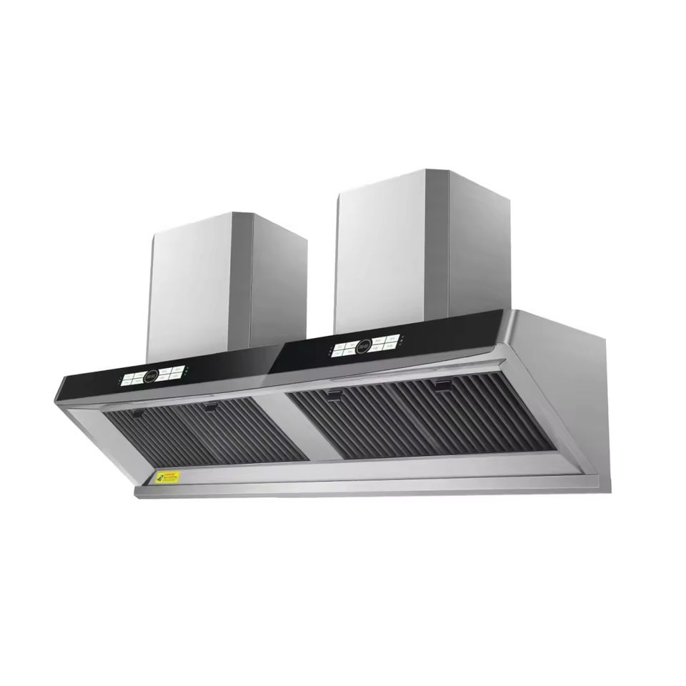 Restaurant Air Extractor Hood Double Chimney High Suction Commercial ...