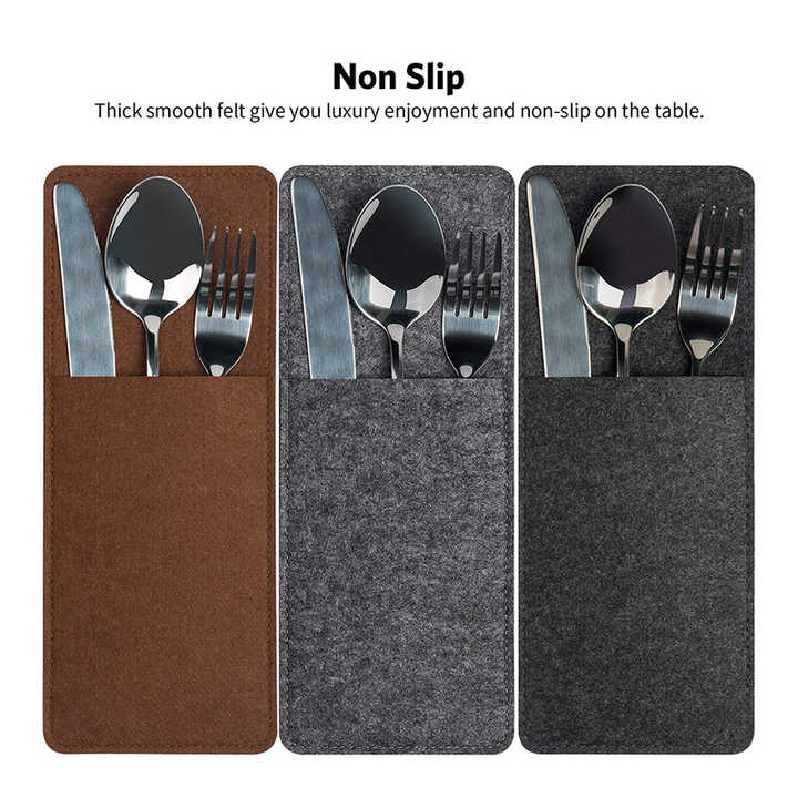Washable Felt Placemats Set of 6 Dining Table Felt Dinner Mats Felt ...