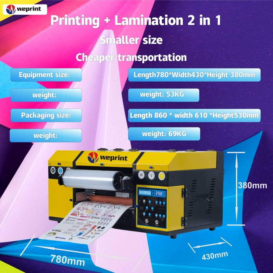 New Small UV DTF Roller Printer 2 Heads Full-Automatic for Irregularly ...