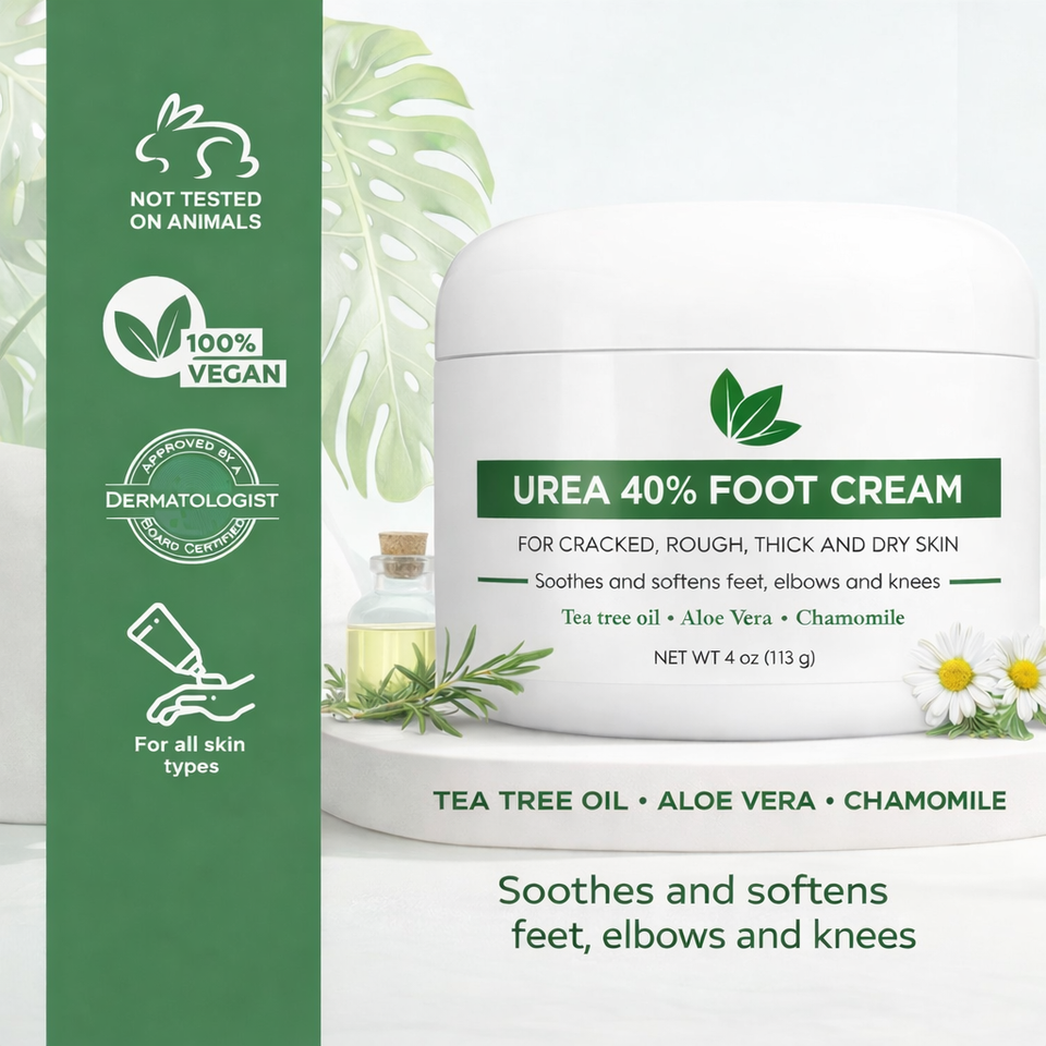Urea 40% Foot Cream | Intensive Repair for Dry Cracked Heels Calluses ...