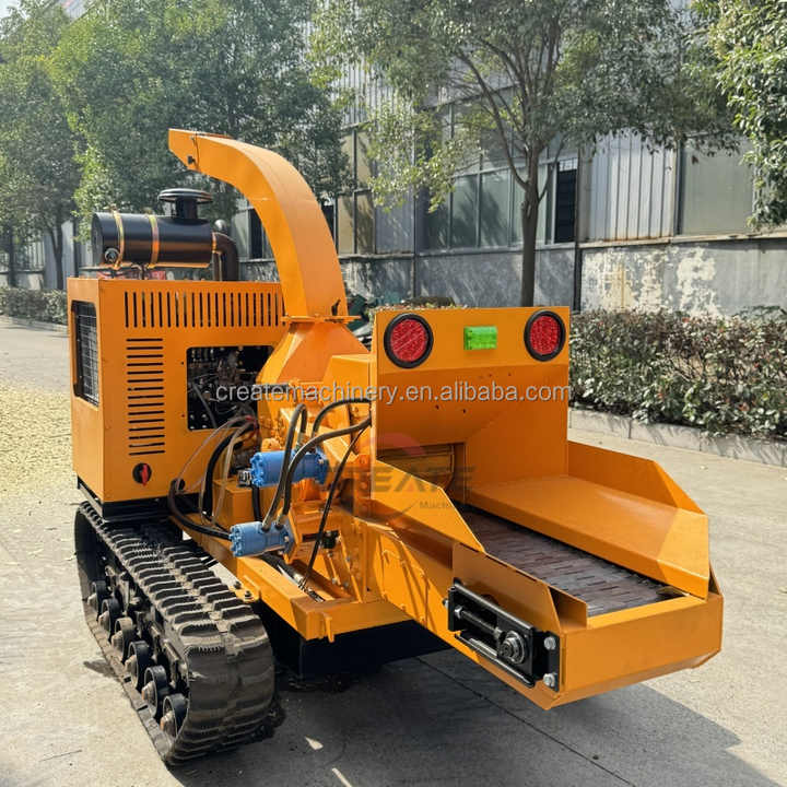 Multifunctional Wood Chipper 32hp 55 hp Mobile diesel Wood Crusher Wood ...