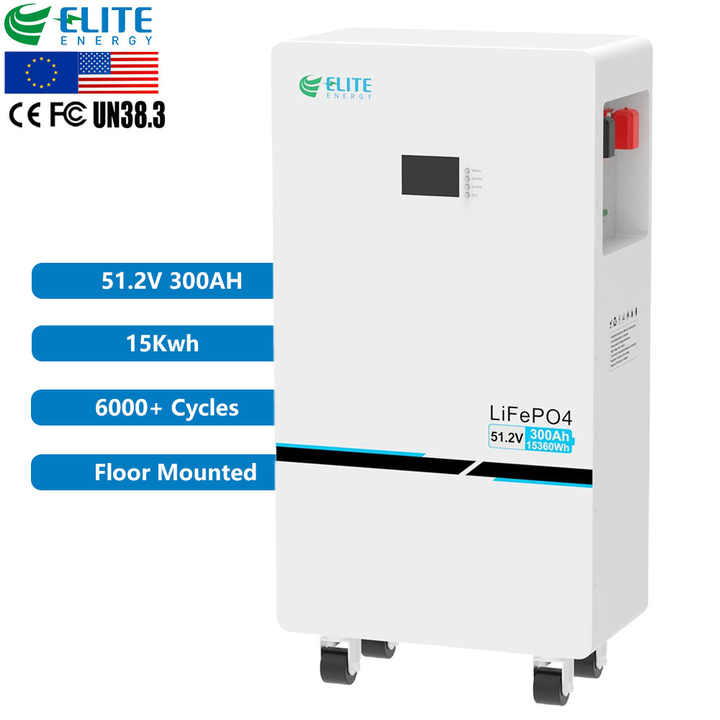 15KWh Home Battery Pack 51.2V 15kw Lithium Ion Batteries 300Ah LFP Lifepo4 48V Solar Batteries ...