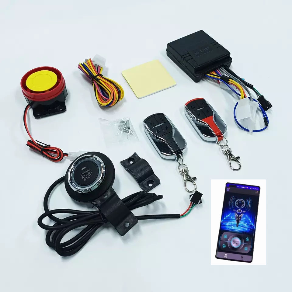 Universal 12V motorcycle one-button remote start and stop engine mobile ...