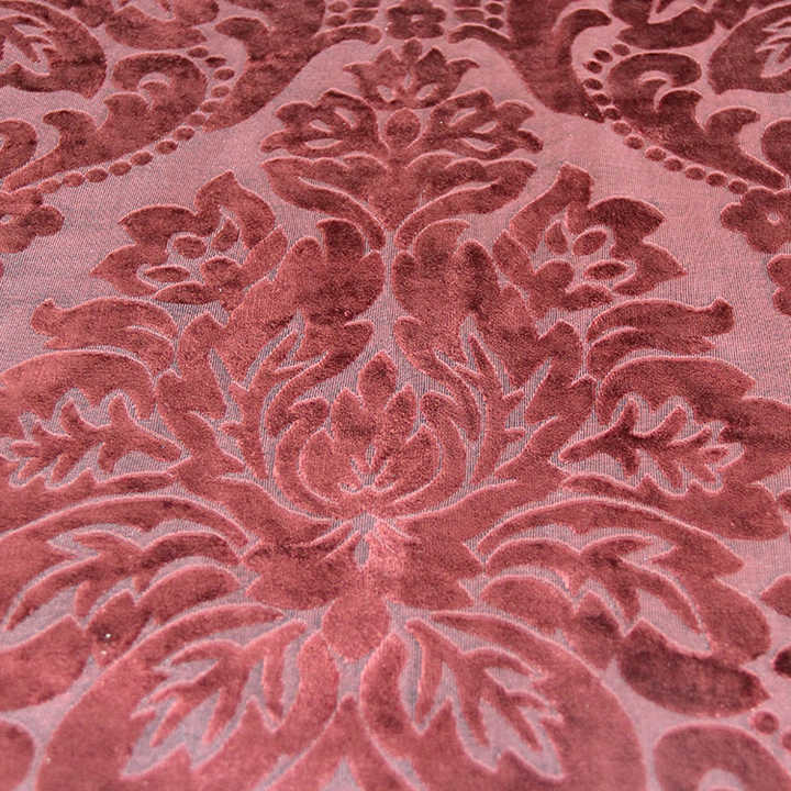Jacquard Damask Velvet Upholstery Fabric for Curtains | 100% Polyester ...