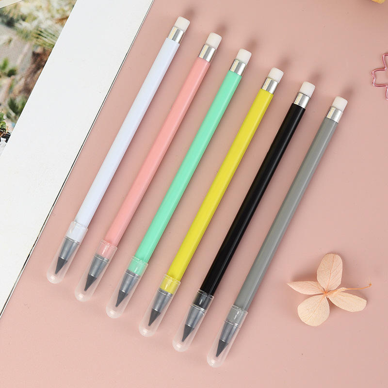 Custom Logo Eternal Pencil with Eraser No Sharpen Everlasting Writing ...