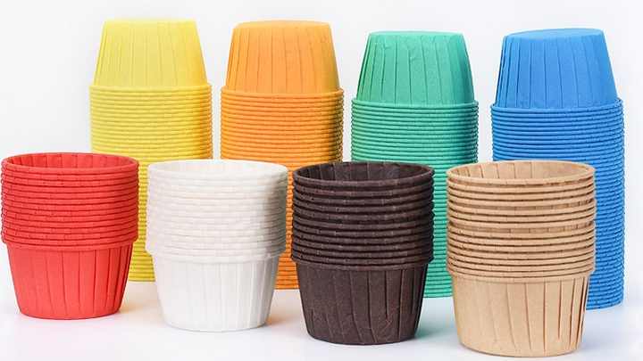 Recyclable Tulip Muffin Liners Paper Baking Cups Mini Round Muffin ...