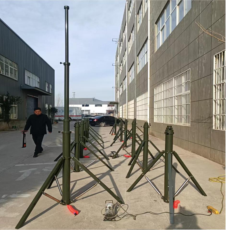 Locking Pneumatic Telescopic Mast Systems Telecommunication Tower 6m ...