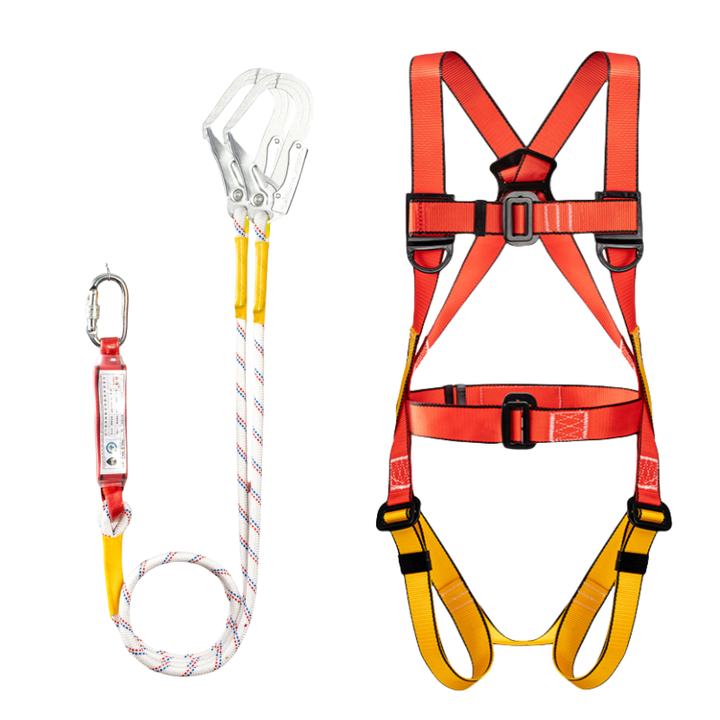 Electrical Safety Belt 5 Points Shock Absorber Outdoor Climbing Fall ...