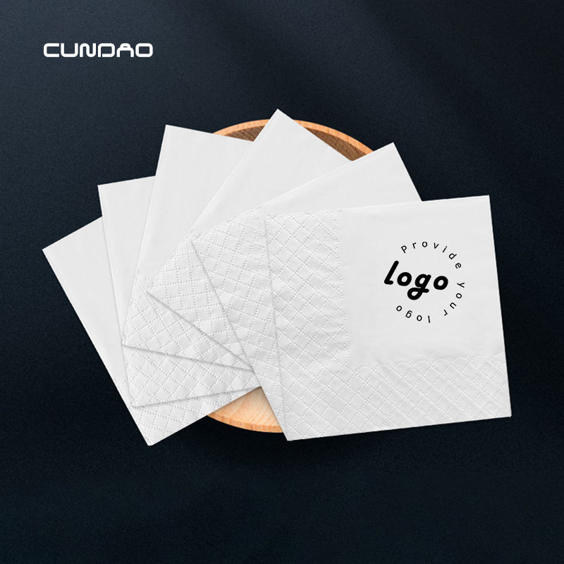 25*25 cm 2 Ply Paper Napkin with Heat-Transfer Printing Custom Logo ...
