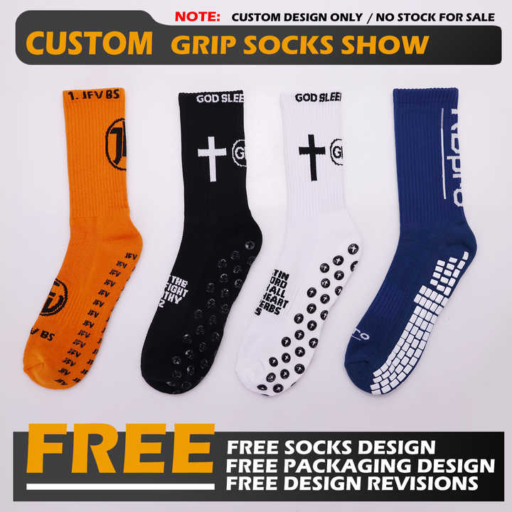 Professional Custom Football Grip Socks Anti Slip Grip Soccer Sox Sport ...