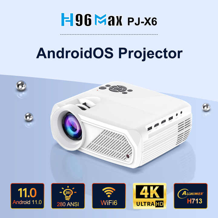 1080P Smart Home Theater Projectors H96 Max PJ-X6 280 ANSI Lumens ...