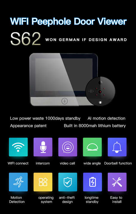 Smart Anti Theft Ring Video Door Bell - Clear Night Vision