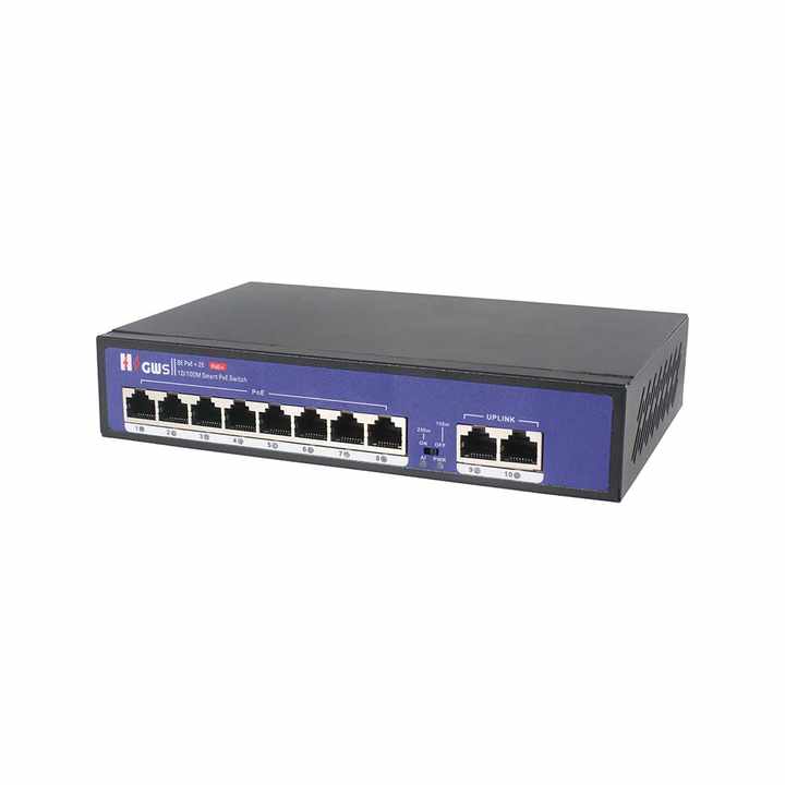 8 POE Port Ethernet Switch 8 * 10/100M Electrical Port +2 RJ45 10/100M ...