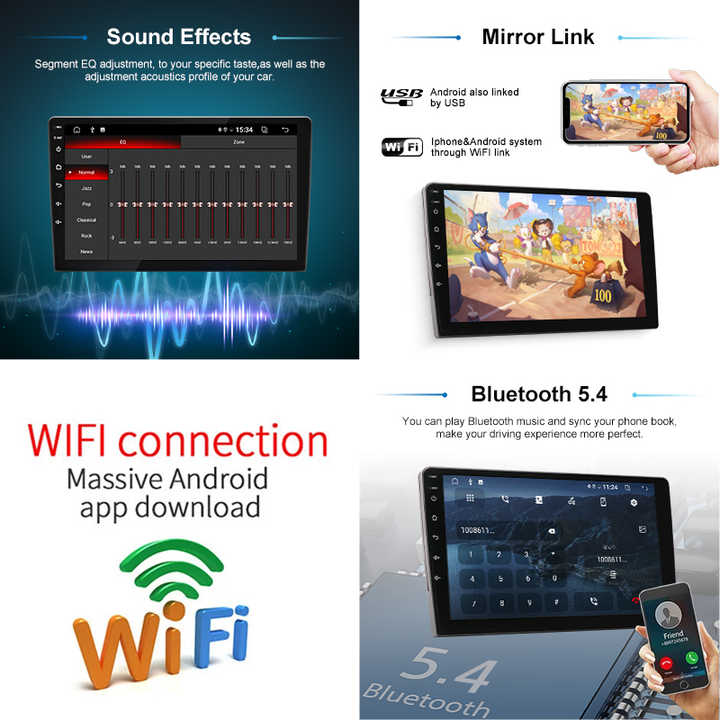 Yeanav T100 Android Car Player - 5GBT Wifi Mirror Link