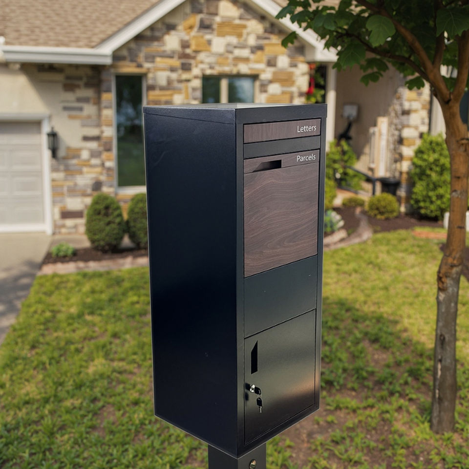 Waterproof Custom Black Big Large Fence Mounted Parcel Delivery Box ...