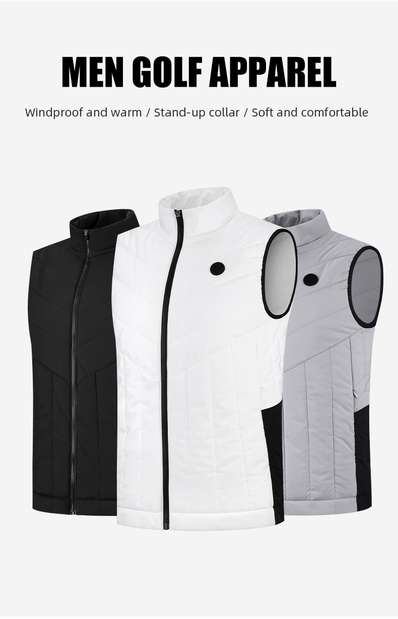 PGM YF519 outdoor golf windbreaker vest winter outerwear mens golf vest ...