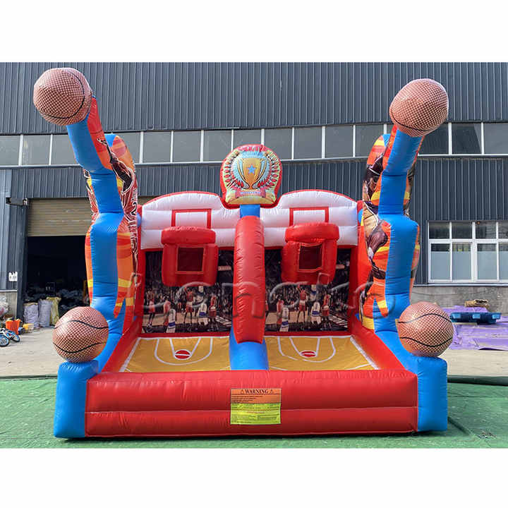 Inflatable Interactive Shooting Inflatable Basketball Game Bouncer Team ...