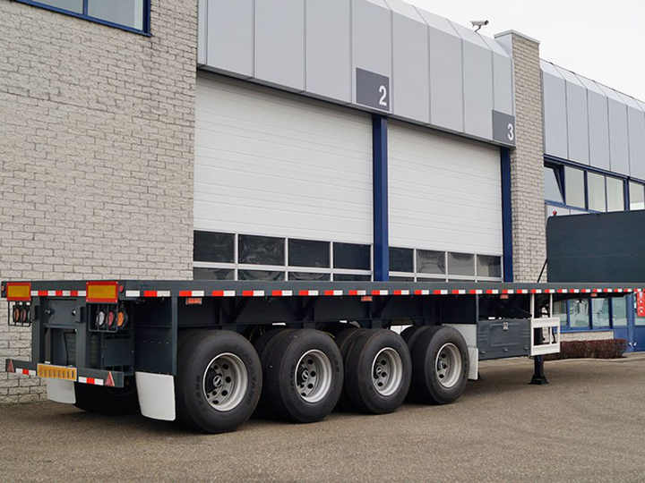 3 Axles 20ft 40ft Flatbed Container 40 Ton Factory Flat Bed Semi ...