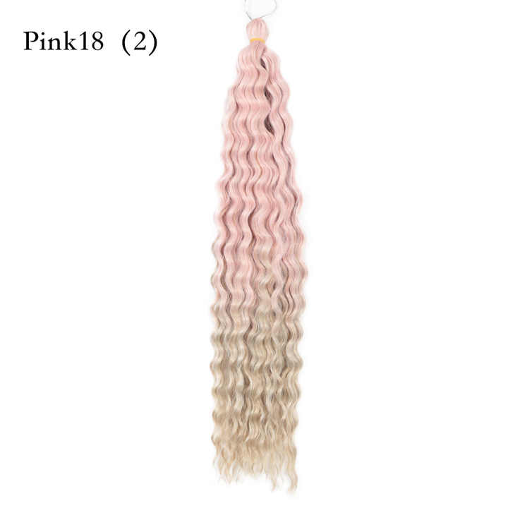 Joanna Girl's Ocean Wave Crochet Hair Extension Yaki Deep Twist ...