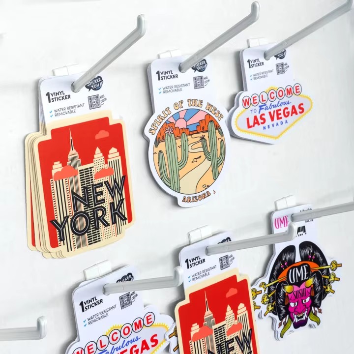 Irregular Die Cut Sticker Pack PVC Custom Kiss Cut Sticker Sheets UV ...