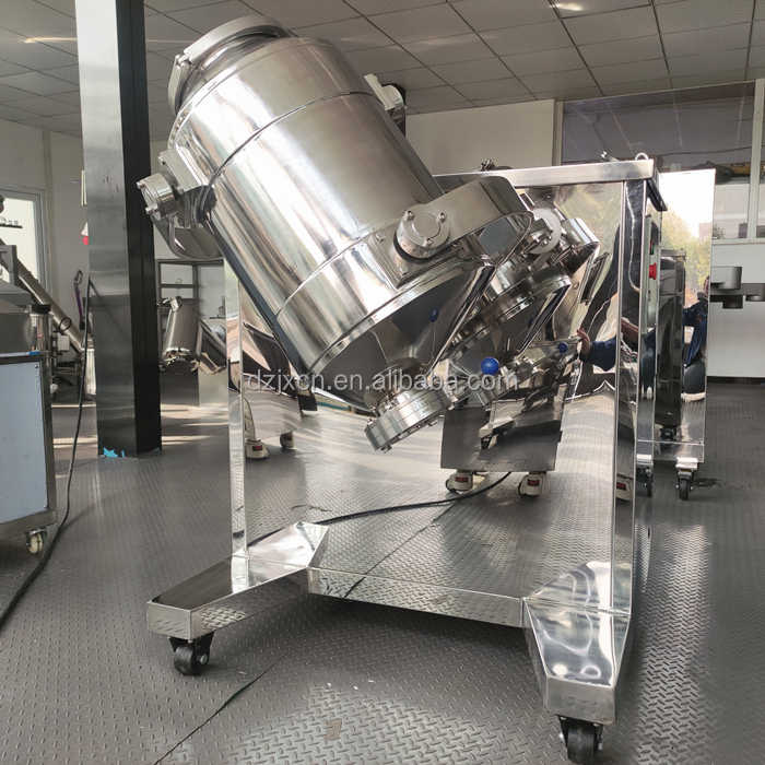 3D Industrial Stainless Steel Drum Dry Food Powder Mixers
