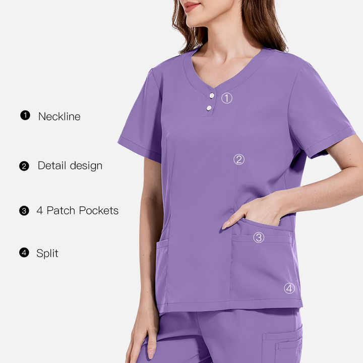 Custom Embroidered Scrubs Set for Women & Men - Hospital Uniform, ODM