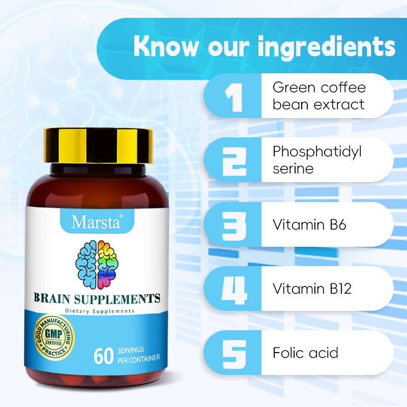 Premium Natural Brain Supplements Capsules to Enhance Cognitive ...