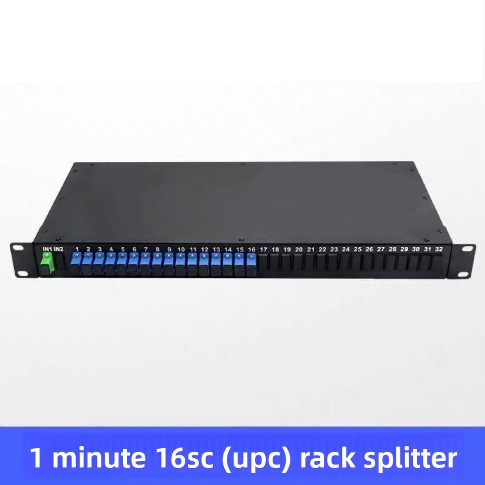 Rack-Mounted Fiber Optic Splitter 1-to-2/4/8/16/32/64 Splitting 1 2 SC ...