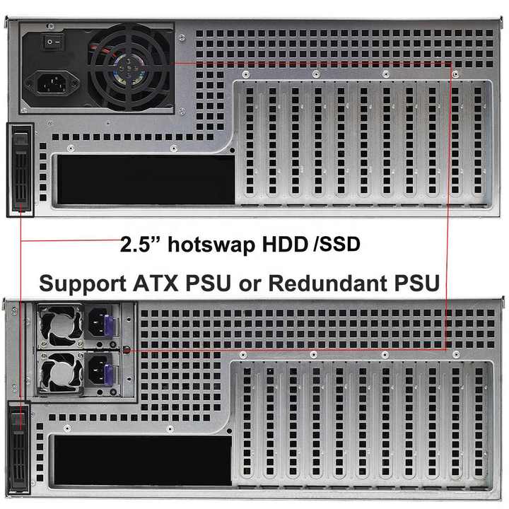 4U Rackmount Server Case with 24+1 Hot-Swappable Drive Bay