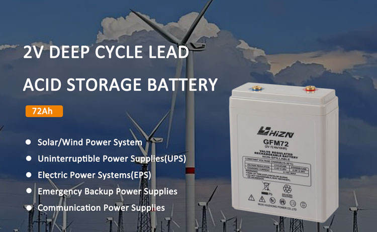 AGM 2V Battery 72AH 20HR Discharge Rate Sealed Type for UPS & Lighting ...