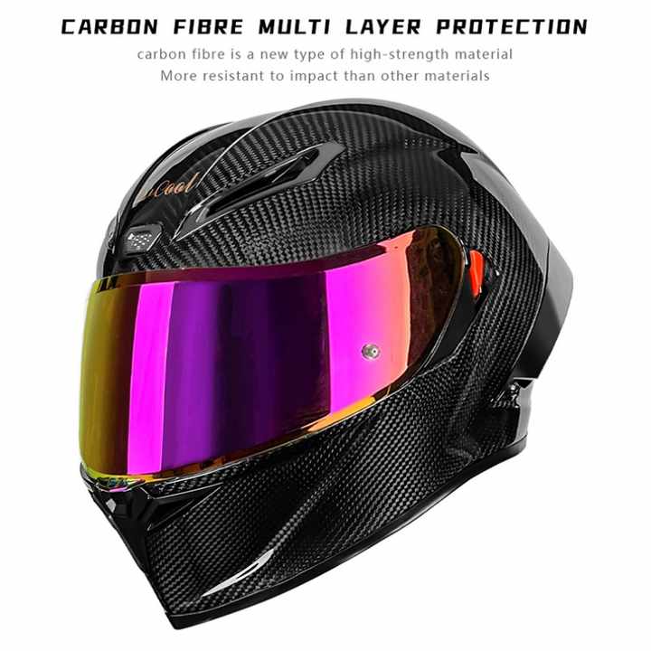 Custom Top Quality Carbon Fiber Full Face Motorcycle Helmet DOT ...