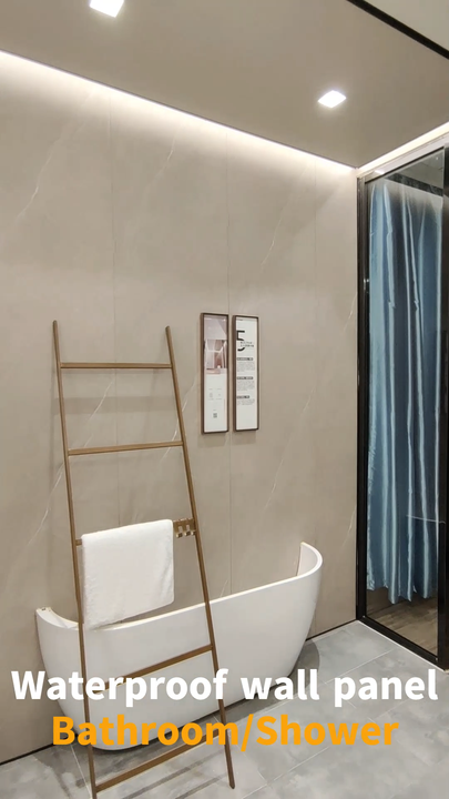 Glossy SPC Wallboard Paneling - Waterproof Faux Stone Marble