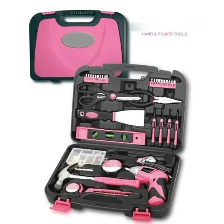 135pcs Pink Lady Tool Kit Bicycle Repair Tool Kits Combo Kit Set Box ...