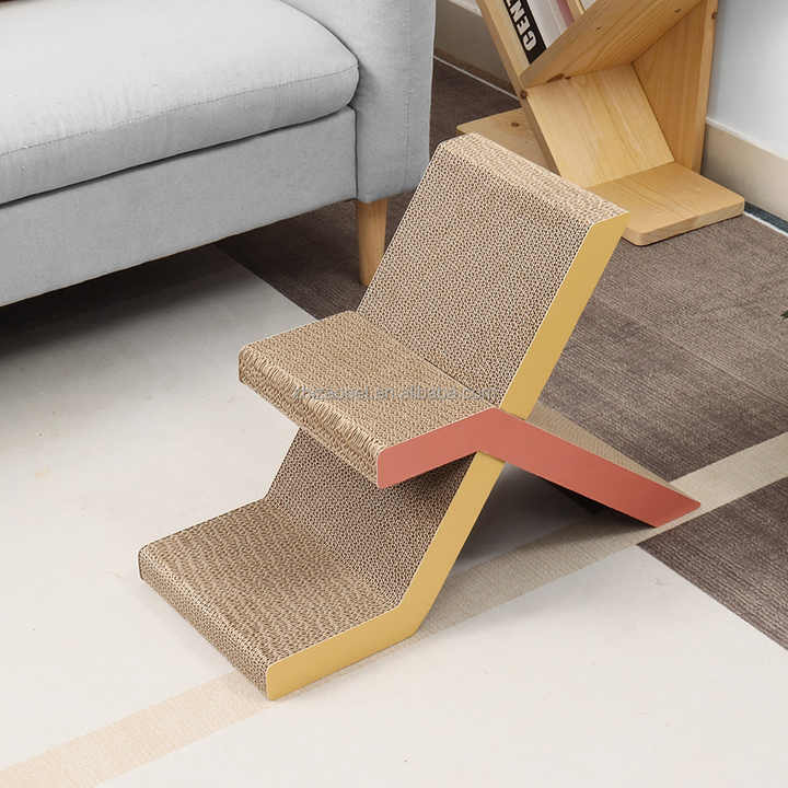 X-Type Ladder Corrugated Paper Claw Scratch Pad Cardboard Scratcher Cat ...