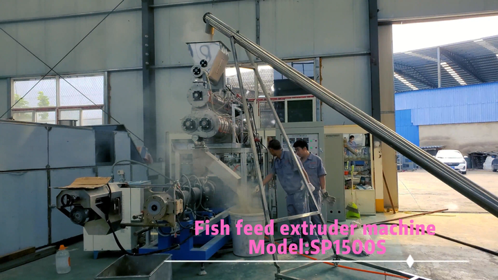 Sunpring 2t Fish Feed Steam Twin Screw Extruder - Buy Fish Feed ...