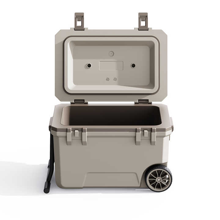 50L Large Wheeled Insulated Portable Cooler Plastic Box Ice Retention ...